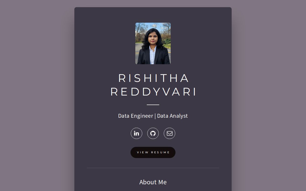 Rishitha Portfolio